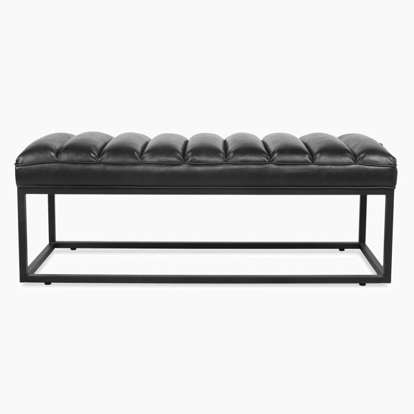 17 Stories Faux Leather Bench Wayfair
